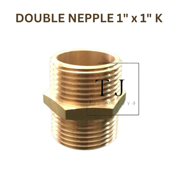 Jual Double Nepel 1" x 1" KUNINGAN Double Nepple Double Nipple | Shopee ...
