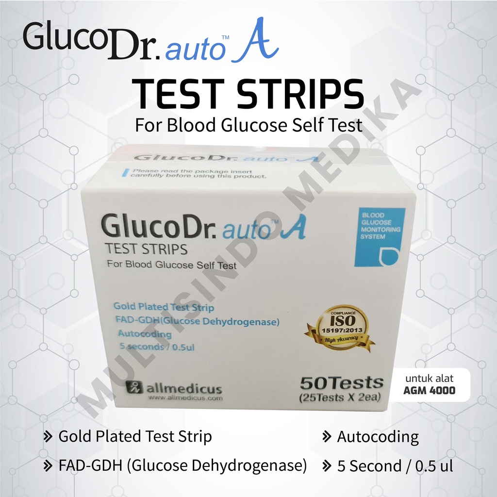 Jual Strip Gula Darah AGM4000 / Glucose Gluco Dr test strip AGM-4000 ...