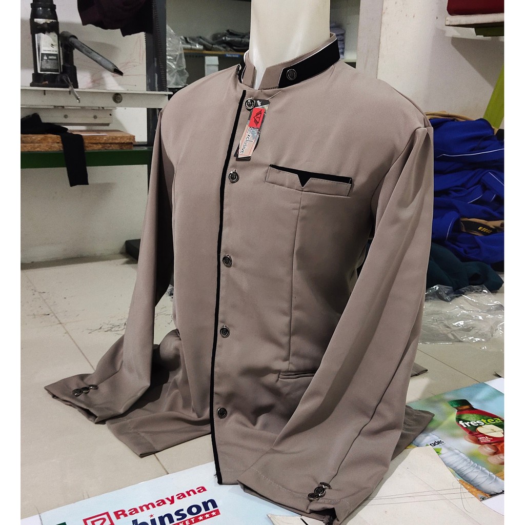 Jual Koko Ukuran Big Size Jumbo Jasko Lis Polos Jas Koko Pakaian Muslim ...