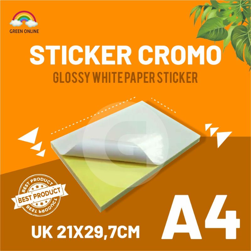 Jual Kertas Stiker Sticker Glossy Chromo Bontax Art Paper A4 Tahan Air ...