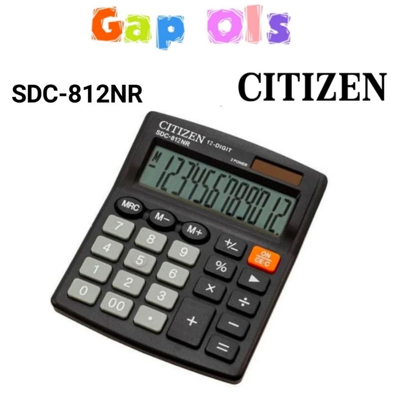 Jual Kalkulator 12 Digit Kalkulator CITIZEN SDC-812NR Calculator ...