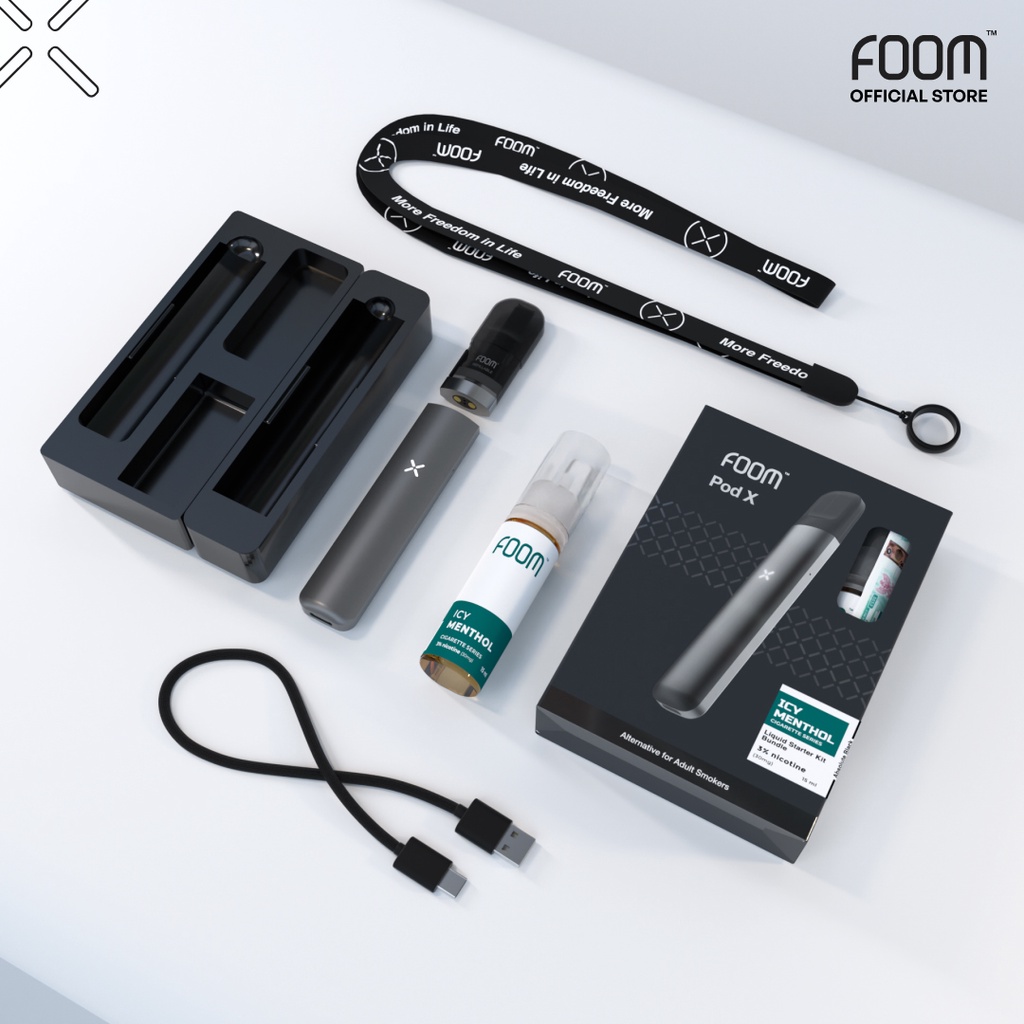 Jual FOOM POD X BUNDLING LIQUID (SPACE GRAY ICY MENTHOL 15ML) | Shopee ...