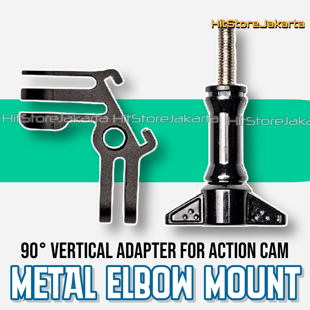 Jual Vertical Metal Elbow Mount 90 Degree Direction Adapter for GoPro ...