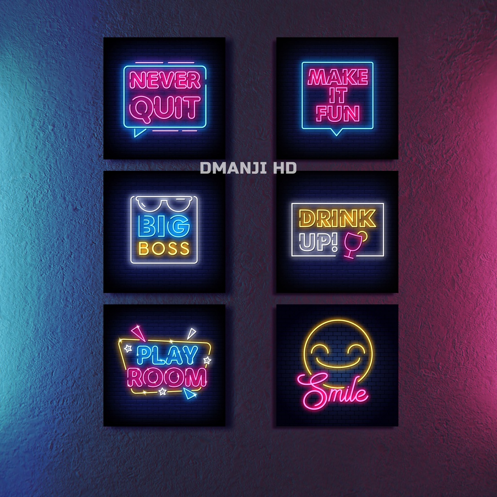 Jual DMANJI HD - Poster Kayu Neon hiasan Kamar Cewek dan Cowok keren ...