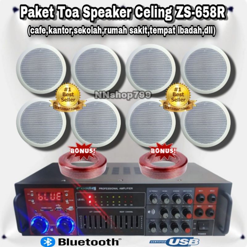 Jual Paket Celing Toa indoor ZS 658R / Speaker flavon Toa ZS 658R ...