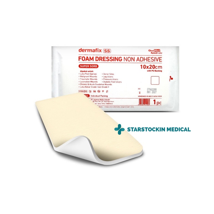 Jual Dermafix SS Foam Dressing Non Adhesive 10 x 20 cm OneMed 1 Pcs ...