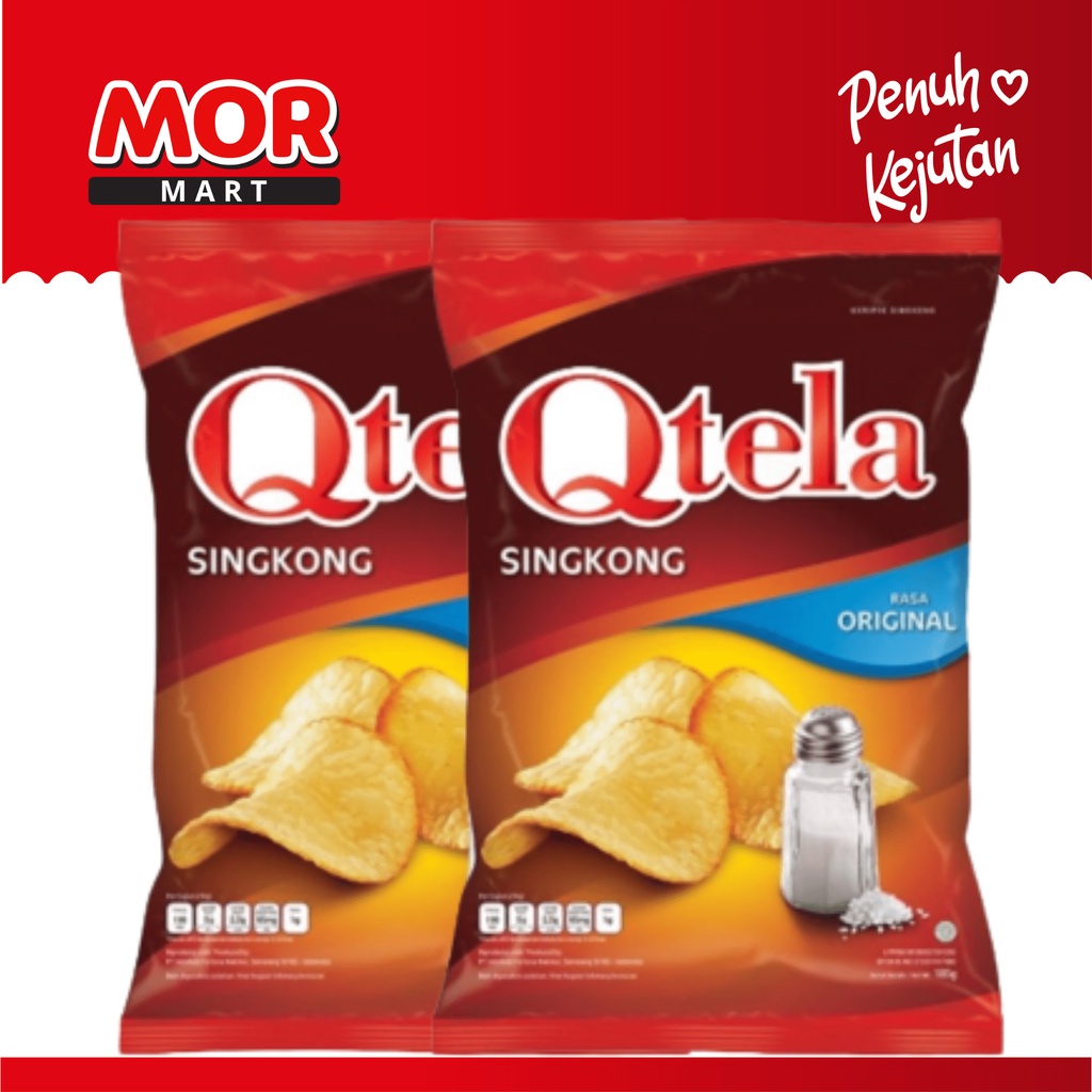 Jual DAPAT 2 QTELA Rasa Original Keripik Singkong Cassava Chips 60 gr ...