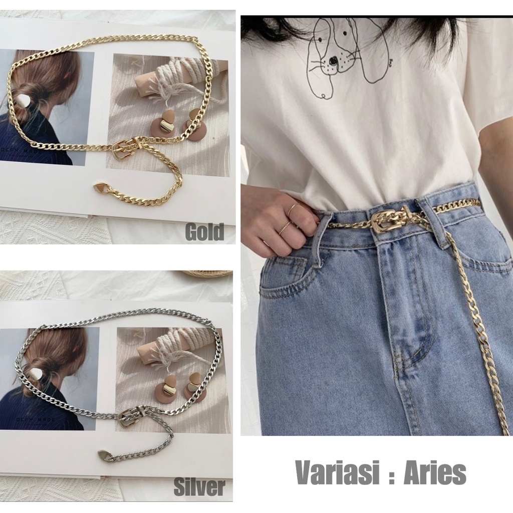 Jual VENDI - Belt Wanita Rantai Ikat Pinggang Chain Metal Fashion Gold ...