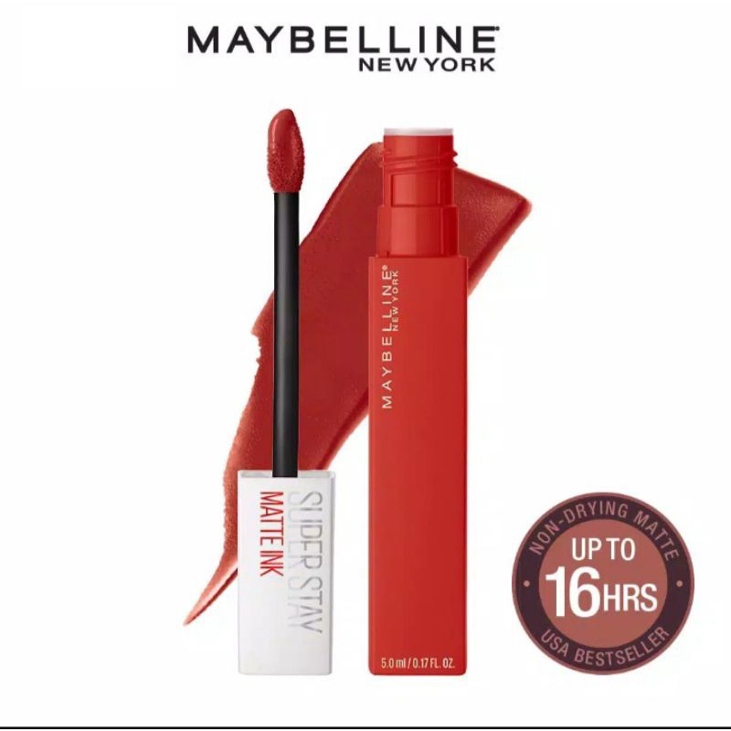 Jual Maybelline Super Stay Matte Ink Lipcream CITY || Rogue Reds ...