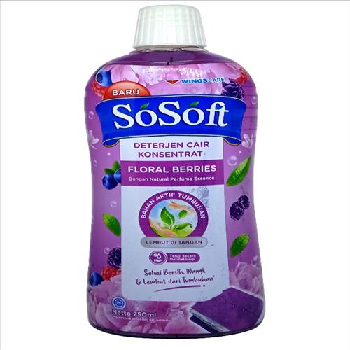 Jual S17184 DETERGENT CAIR SO SOFT LIQUID FREESIA AND PEAR 700ML BOTOL ...