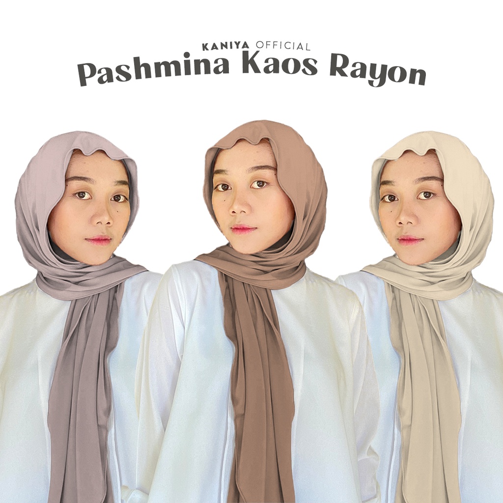 Jual KANIYA - Pashmina Kaos Rayon 180 x 60 cm | Shopee Indonesia