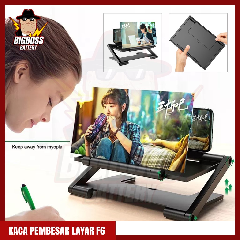 Jual Pembesar Layar Handphone F6 3D HD Model Lipat Kaca Pembesar Lipat ...