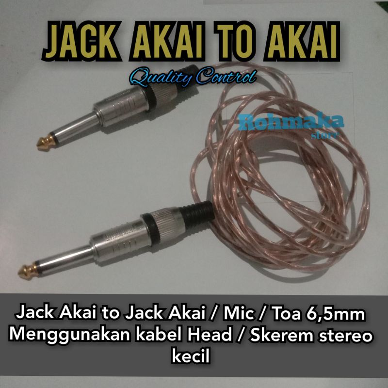 Jual Kabel Head Dengan Jack AKAI to AKAI / Kabel jek Mic / toa Kabel ...