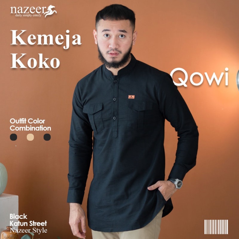 Jual Baju Kurta Kantor Qowi Atasan Kurta Kemeja Kantor Lengan Panjang ...