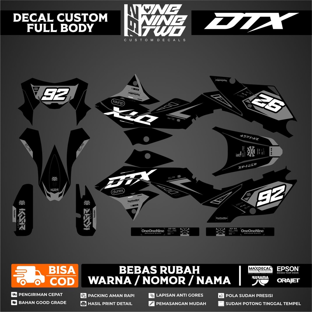 Jual Decal Klx Dtracker dtx Full Body Minimalis - Decal Variasi ...