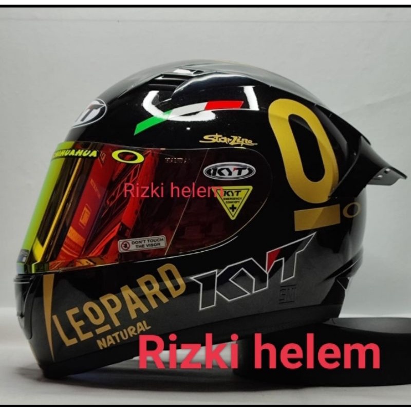 Jual Helm KYT R-10 paket ganteng leopard (garatis kaca ori) | Shopee ...