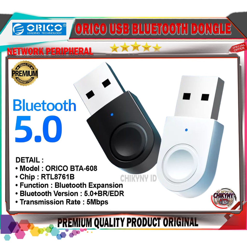 Jual ORICO BLUETOOTH 5.0 USB ADAPTER DONGLE ORIGINAL | Shopee Indonesia