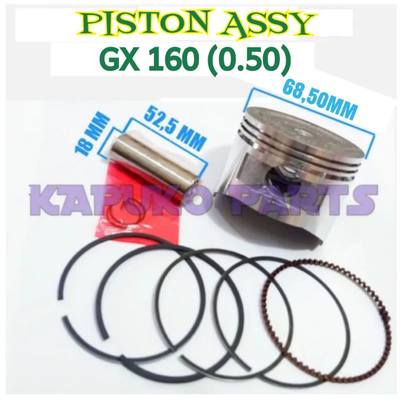 Jual GX 160 PISTON ASSY 0.50 68MM UNTUK MESIN PENGGERAK MODEL HONDA 5.5HP | Shopee Indonesia