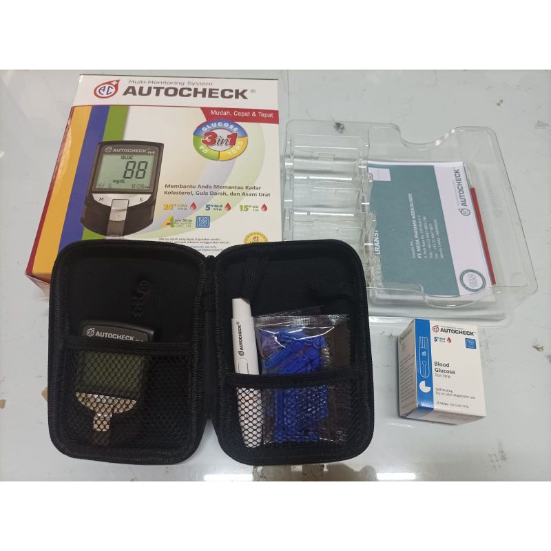 Jual Paket alat autocheck gcu 3in1 + auto check gula darah blood ...