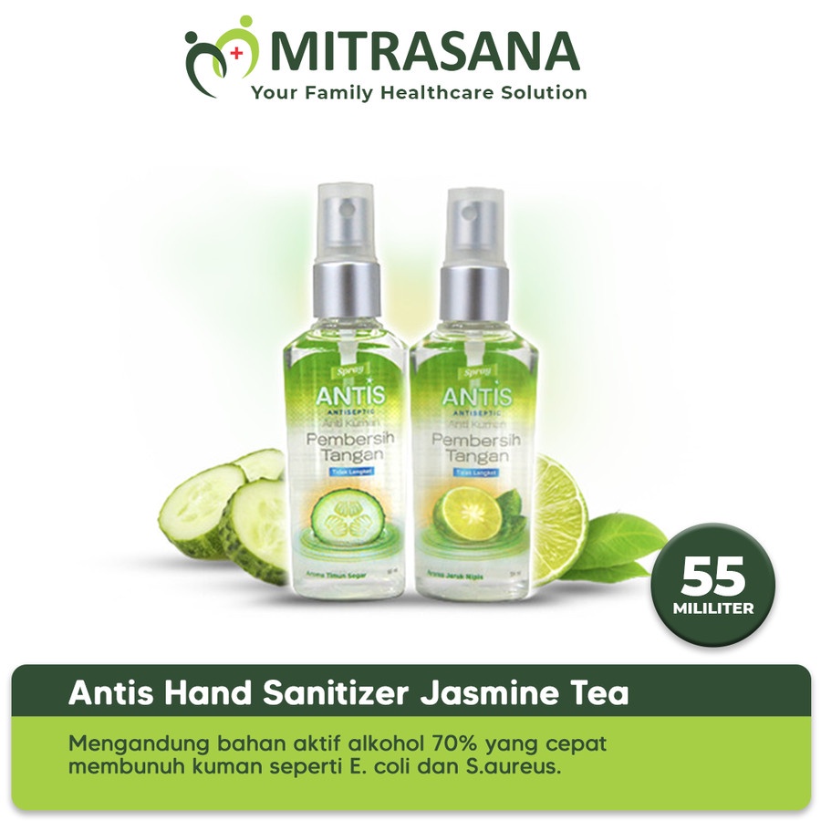 Jual Antis Hand Sanitizer Jasmine Tea | Jeruk Nipis | Timun 55 ml ...