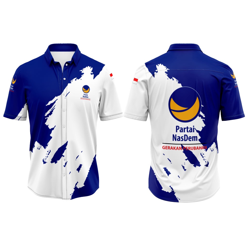 Jual Baju Kemeja Pria Dewasa PARTAI NASDEM Keren Terbaru Lengan Pendek ...