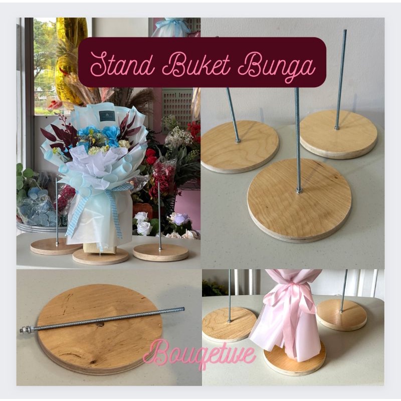 Jual standing bouquet/stand bucket/Display Bouquet bunga/ Holder buket ...