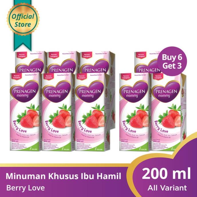 Jual Buy 6 Get 3 Free PRENAGEN Mommy UHT Berry Love 200 ml | Shopee Indonesia