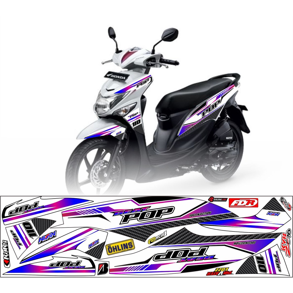 Jual STRIPING HONDA BEAT POP VARIASI WARNA VARIAN/STRIPING HONDA BEAT ...