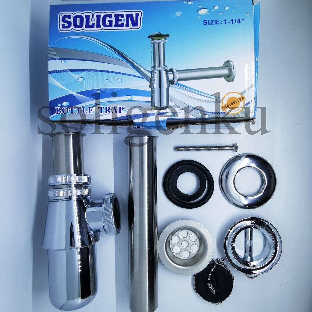 Jual Sifon Botol SOLIGEN Wastafel Afur Pembuangan Air Stainless Sink ...