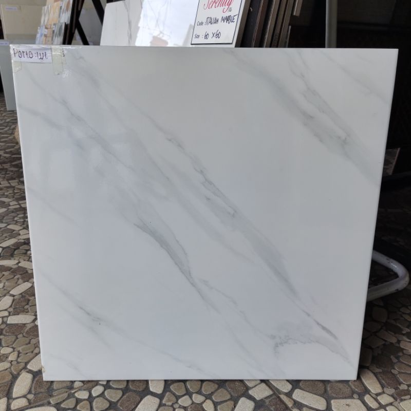 Jual Keramik Lantai Halus 50x50 UNO Porto WT | Shopee Indonesia