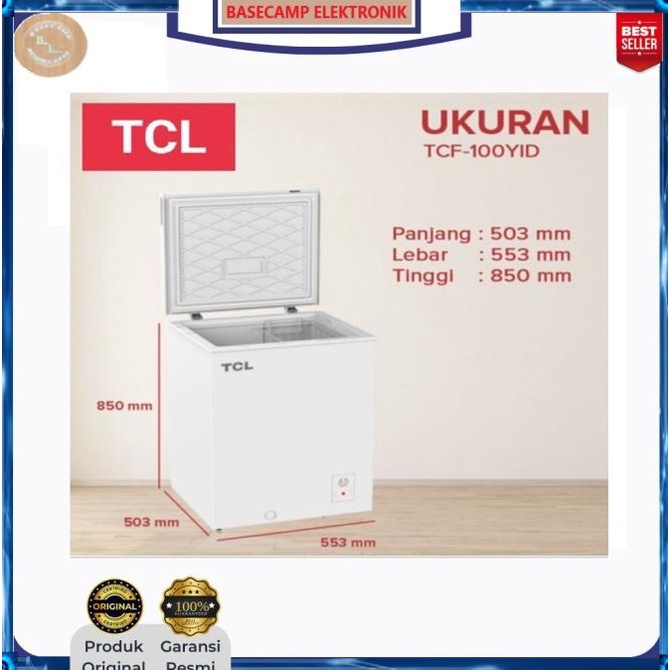 Jual FREEZER BOX TCL 100 LITER TCF100YID ONLY JABODETABEK | Shopee ...