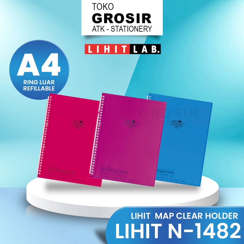 Jual LIHIT LAB Map Clear Holder A4 Refillable (Ring Luar) N-1482 ...