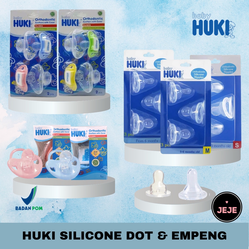 Jual BABY HUKI DOT Bulat / Gepeng Orthodontic ECER, 3 in 1 | Empeng 2 ...