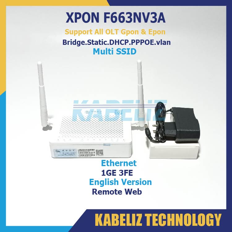 Jual ONU XPON ZTE F663NV3A SUPPORT ALL OLT EPON DAN ALL OLT GPON ONT ...