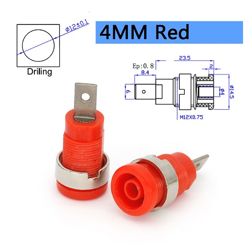Jual Terminal Socket Banana Plug Panel Jack 4mm Insulated Binding Post ...