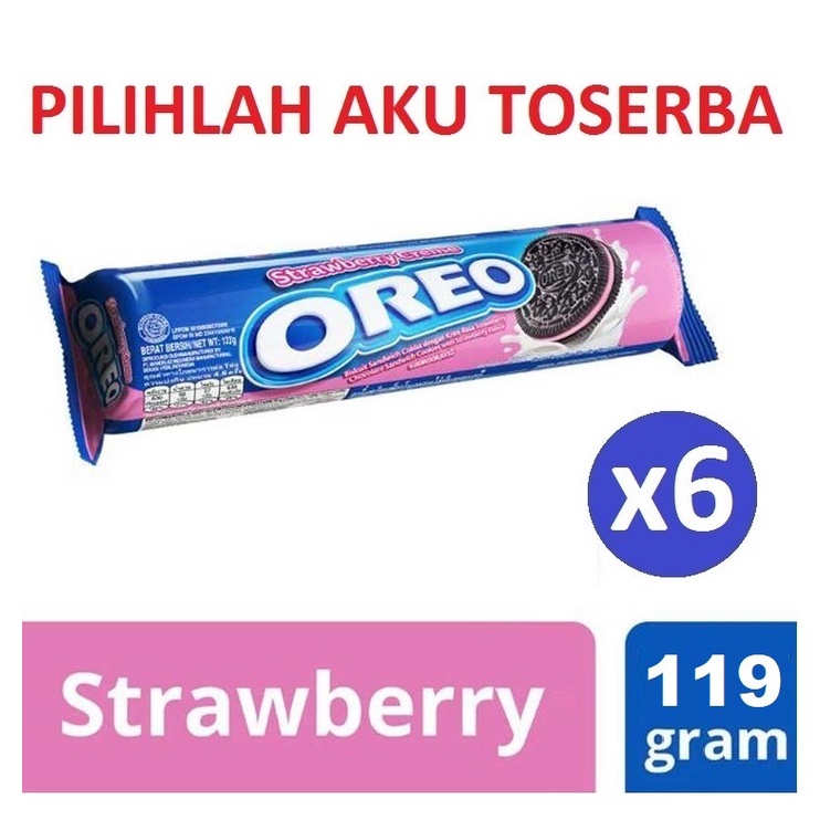 Jual Biskuit OREO sandwich STRAWBERRY Roll 119 gr - ( HARGA 1 PAKET ISI ...