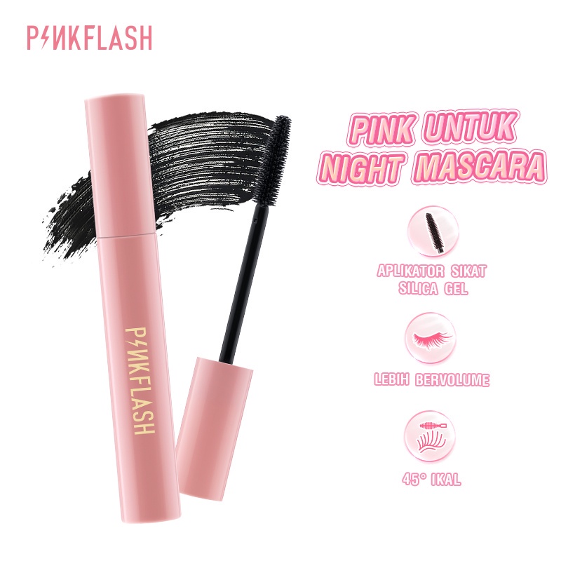 Jual PINKFLASH Oh My Wink Maskara Night&Day Volumezing Pink Fiber ...