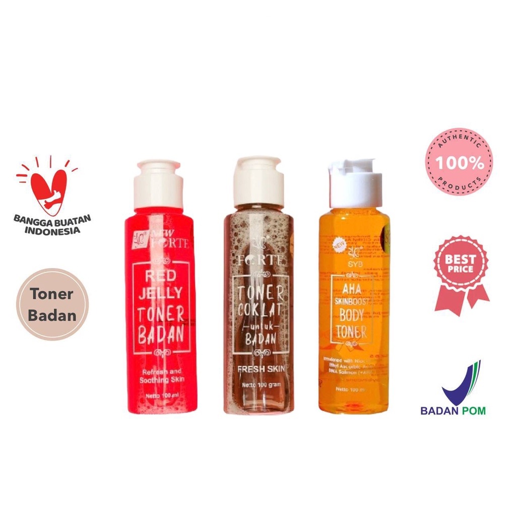 Jual SYB Forte Toner Badan Fresh Skin/toner badan pemutih SYB/ Red ...