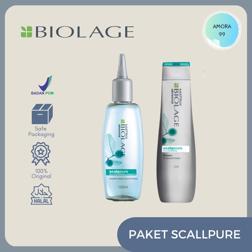 Jual PAKET Matrix biolage Scalppure Shampoo 200 ml Tonic Gel 100 ml ...