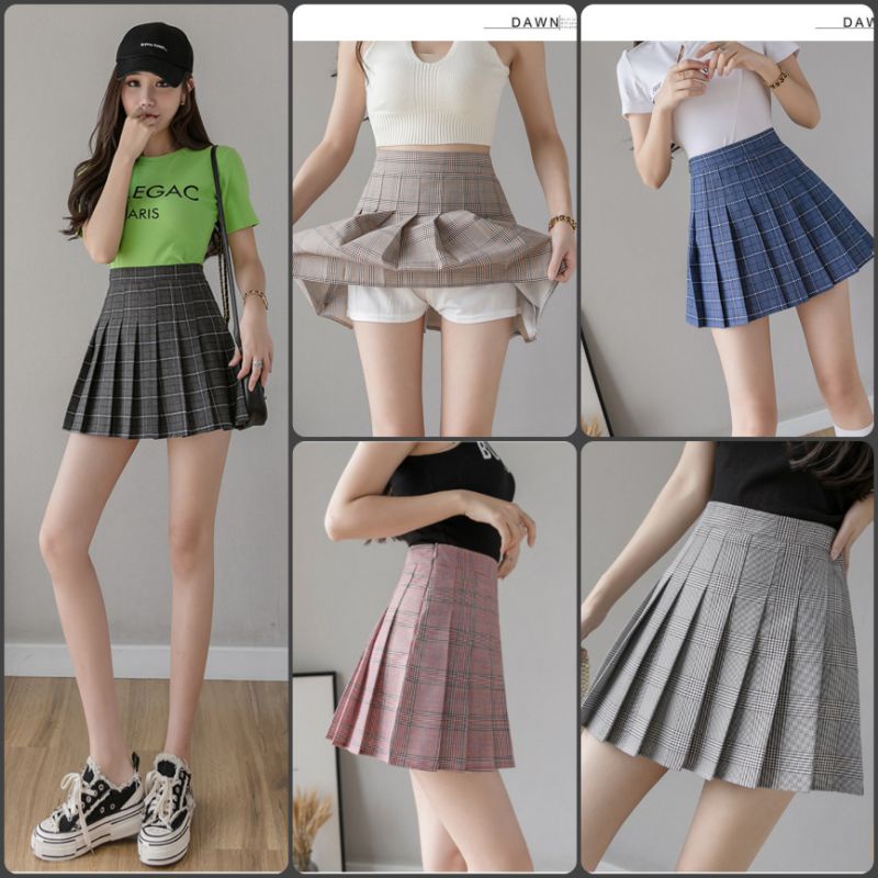 Jual GirlWish Korean Pleated Skirt / Korean Mini Skirt / Rok Mini Korea ...