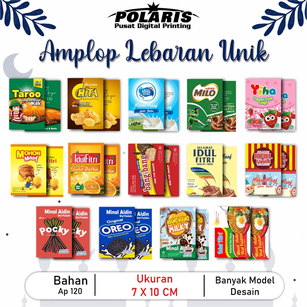 Jual Amplop Lebaran Unik / Angpao Lebaran / Amplop Karakter Snack ( Isi ...
