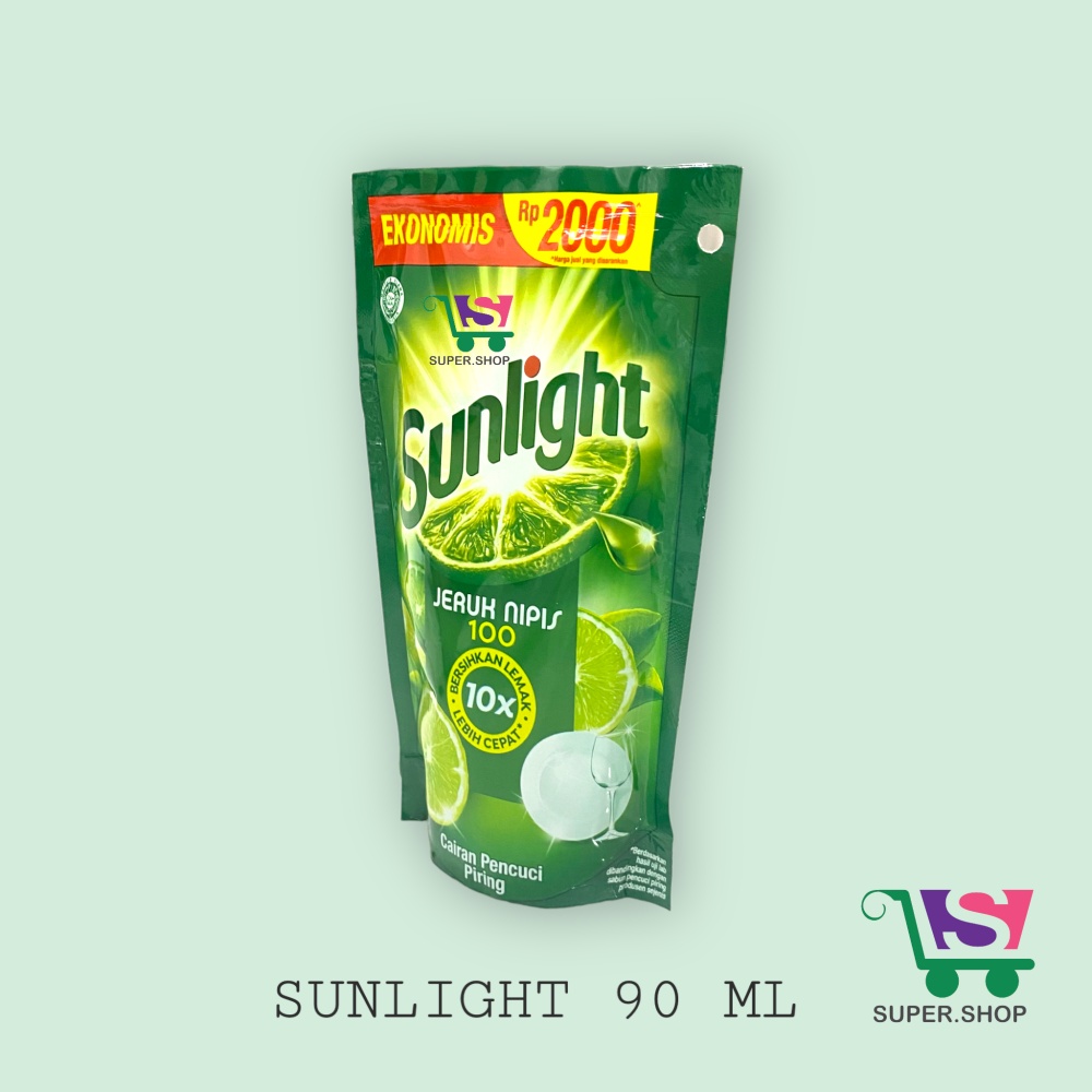 Jual Sunlight Cairan Sabun Cuci Piring Jeruk Nipis / Lime 90 ML | Shopee Indonesia