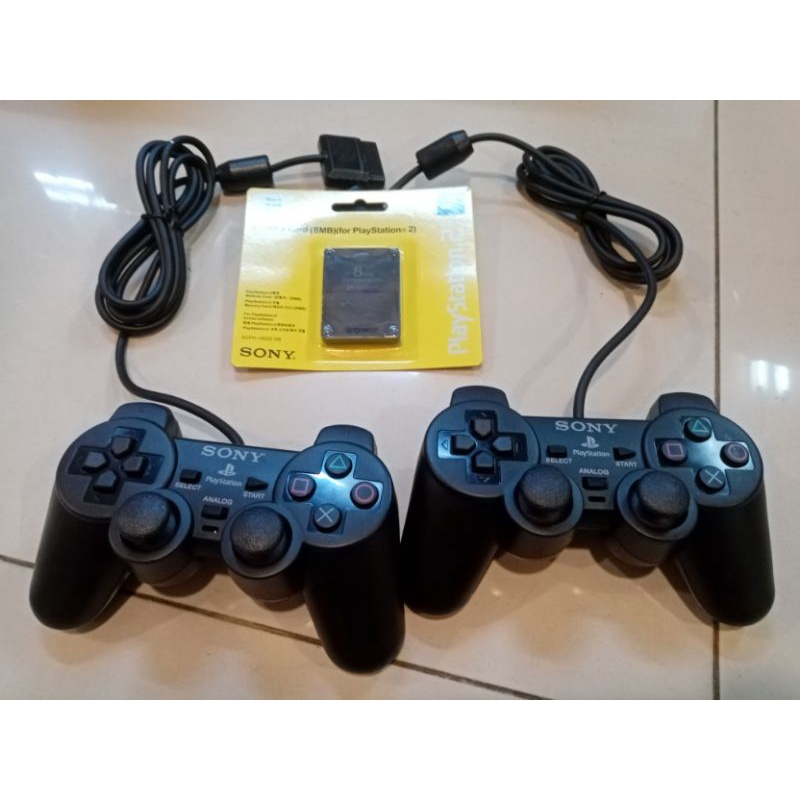 Jual paket 2 pcs stick ps2 +kabel av rca +kabel listrik + MC | Shopee ...