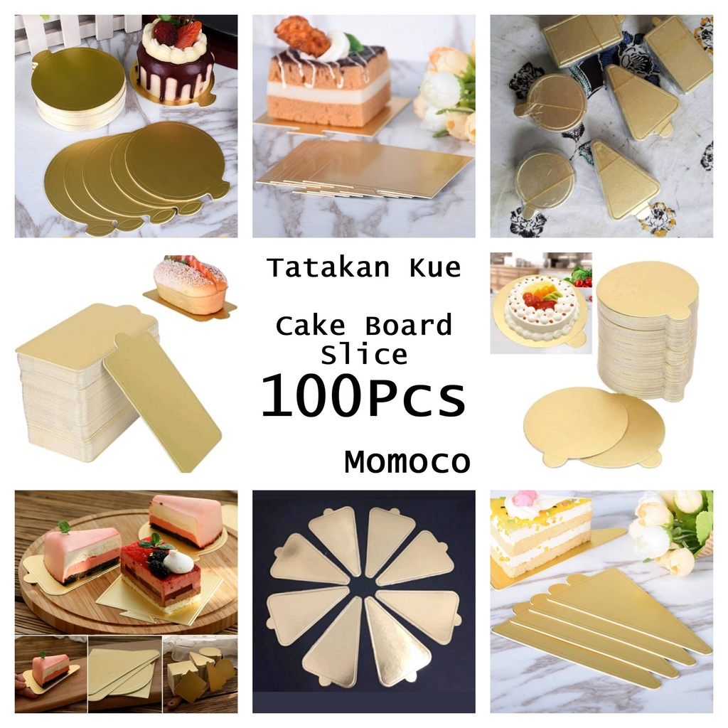Jual Tatakan Kue Alas Kue Mini Cake Board Slice Cake Segitiga Persegi ...