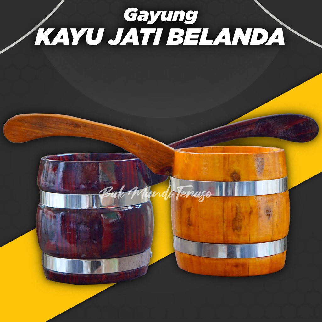 Jual Gayung dari Kayu Jati Belanda Estetik | Shopee Indonesia