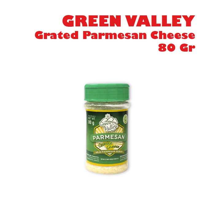 Jual GREEN VALLEY Grated Parmesan Cheese 80 Gr / Keju Parmesan 80gr ...