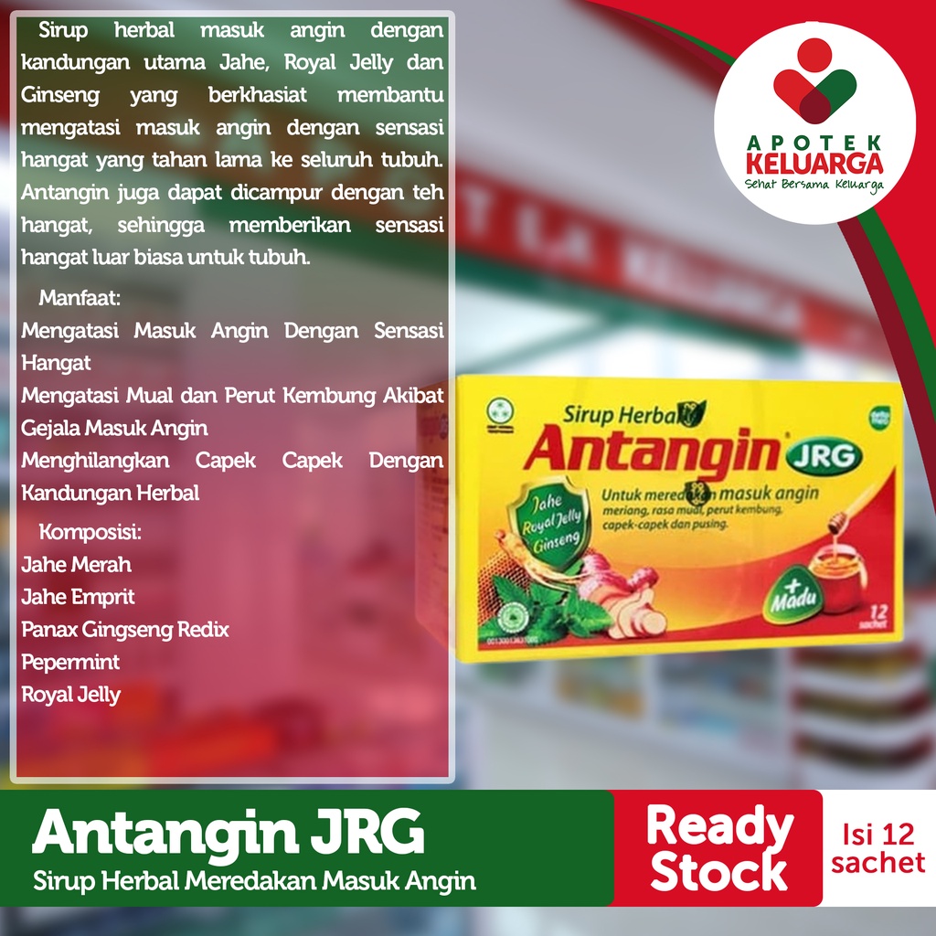 Jual Antangin JRG + Madu isi 12 Sachet#MENGATASI MASUK ANGIN | Shopee ...