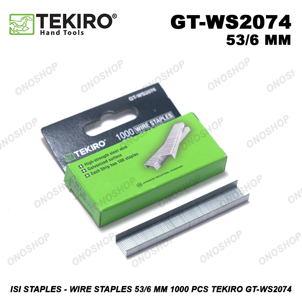 Jual Isi Staples - Wire Staples 53/6 mm 1000 Pcs Tekiro GT-WS2074 ...