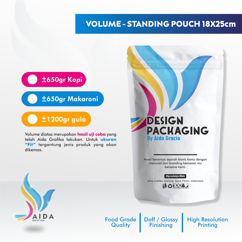 Jual Cetak Kemasan Standing Pouch Makanan Snack Seblak Baso Aci Non ...