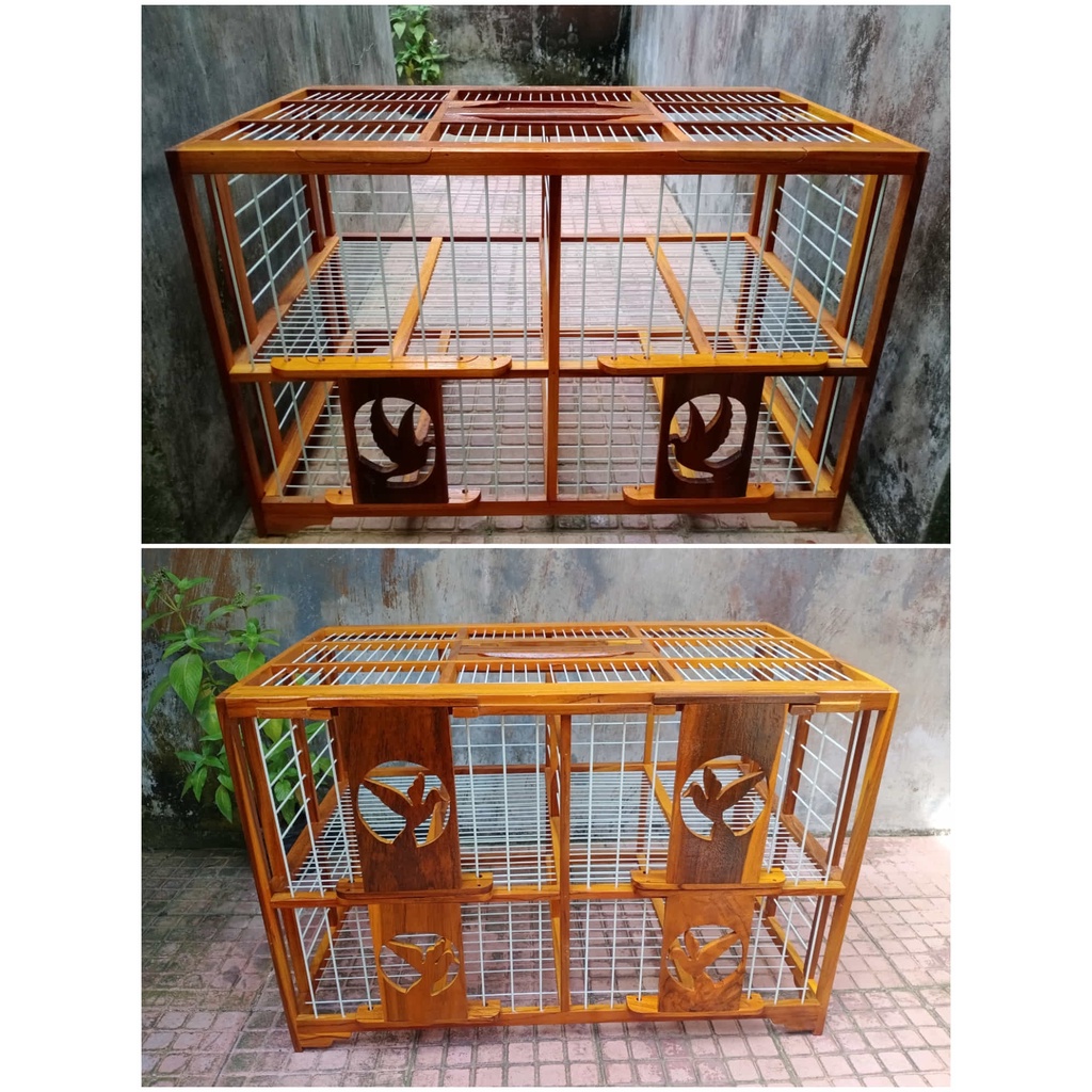 Jual Dongdang Merpati Fiber 4 Pintu KAYU JATI Asli | Dondang Merpati ...